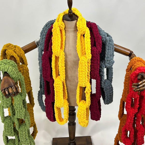 Knit Chain Scarf - Etsy
