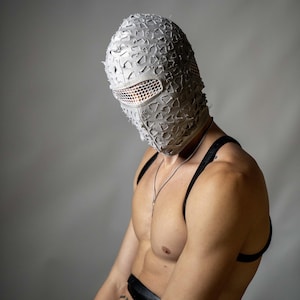 Handmade Balaclava Ski Mask, Torn and Tattered Cotton, Tatty and Ragged ...
