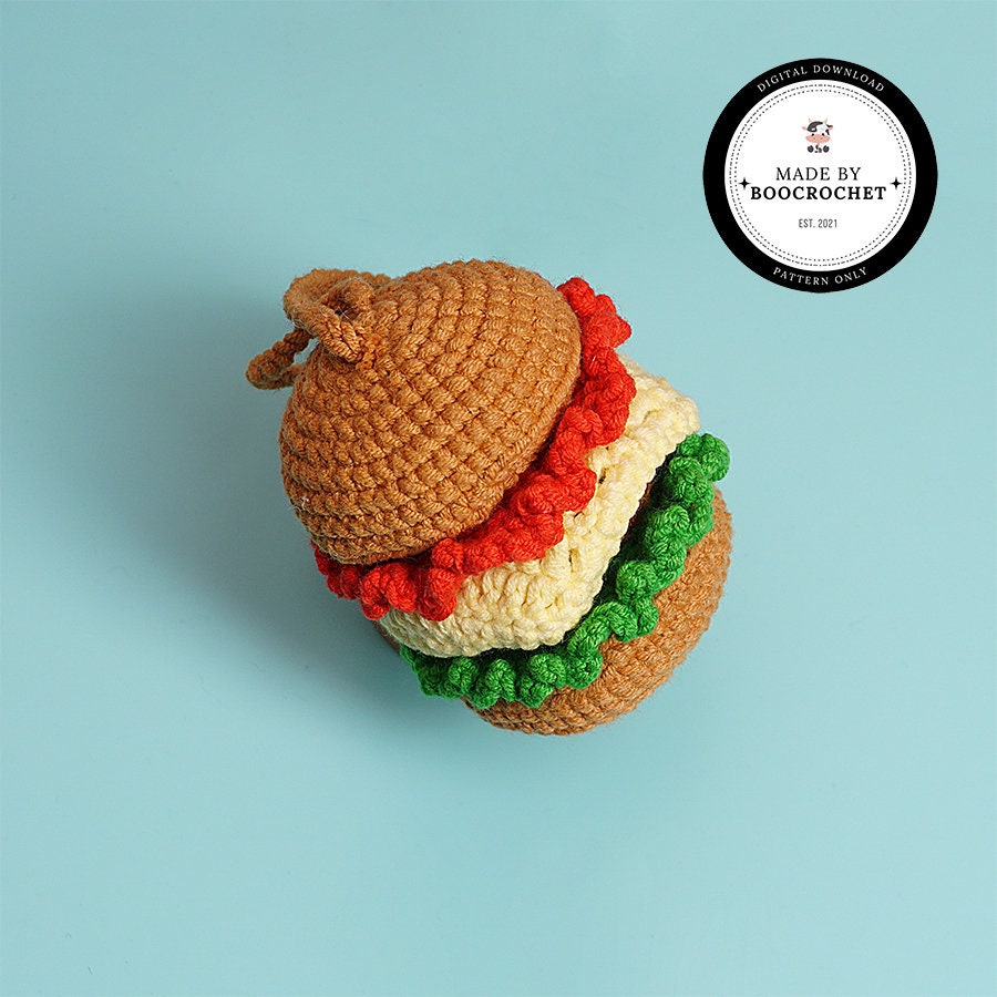 Hamburger Car Hanging Crochet Pattern Car Accessories Crochet Car Decor ...