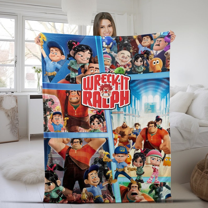 Customized Wreck-it Ralph Blanket, Personalized Blanket, Bedding ...