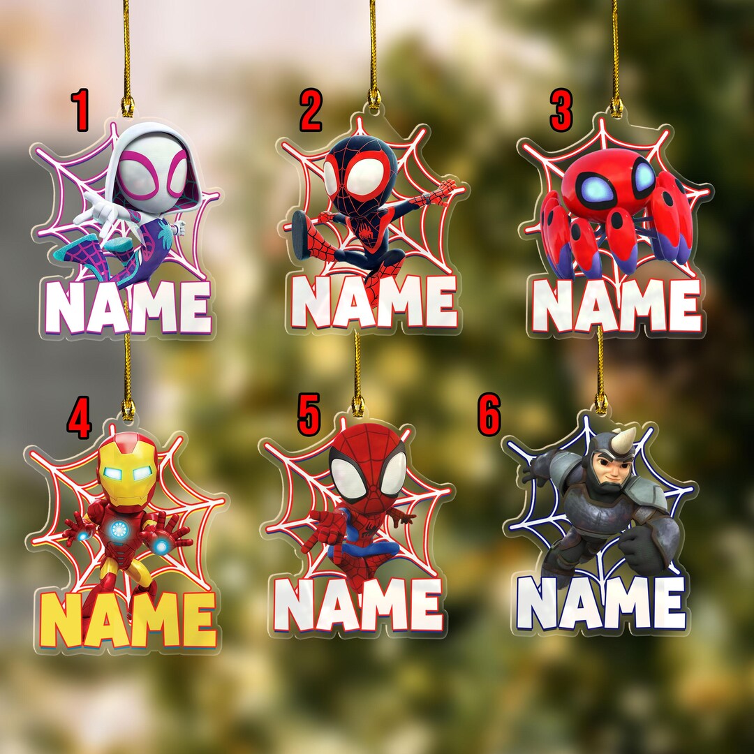Personalized Spidey and His Amazing Friends Cutout Ornament/spidey ...