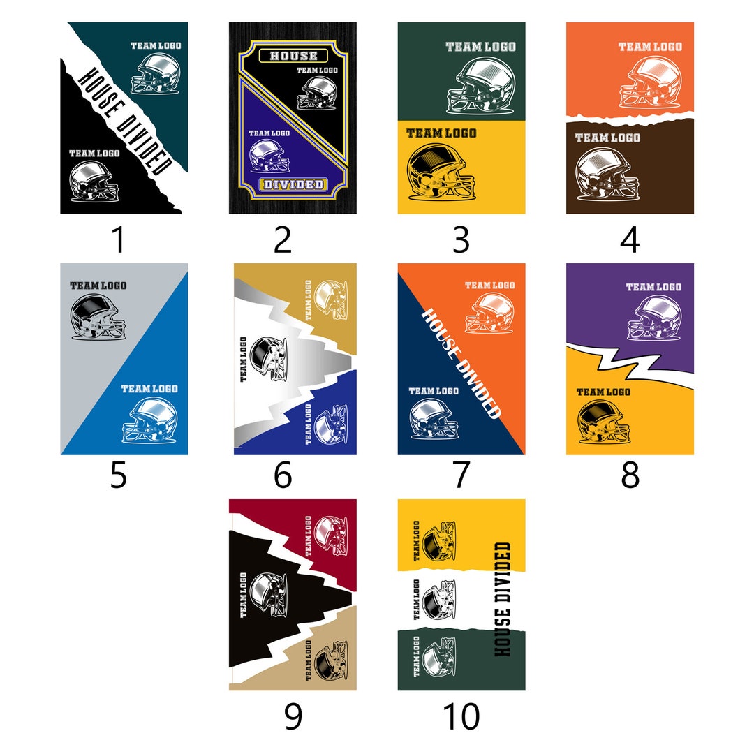Custom Team House Divided Garden Flag/personalized House Divided ...