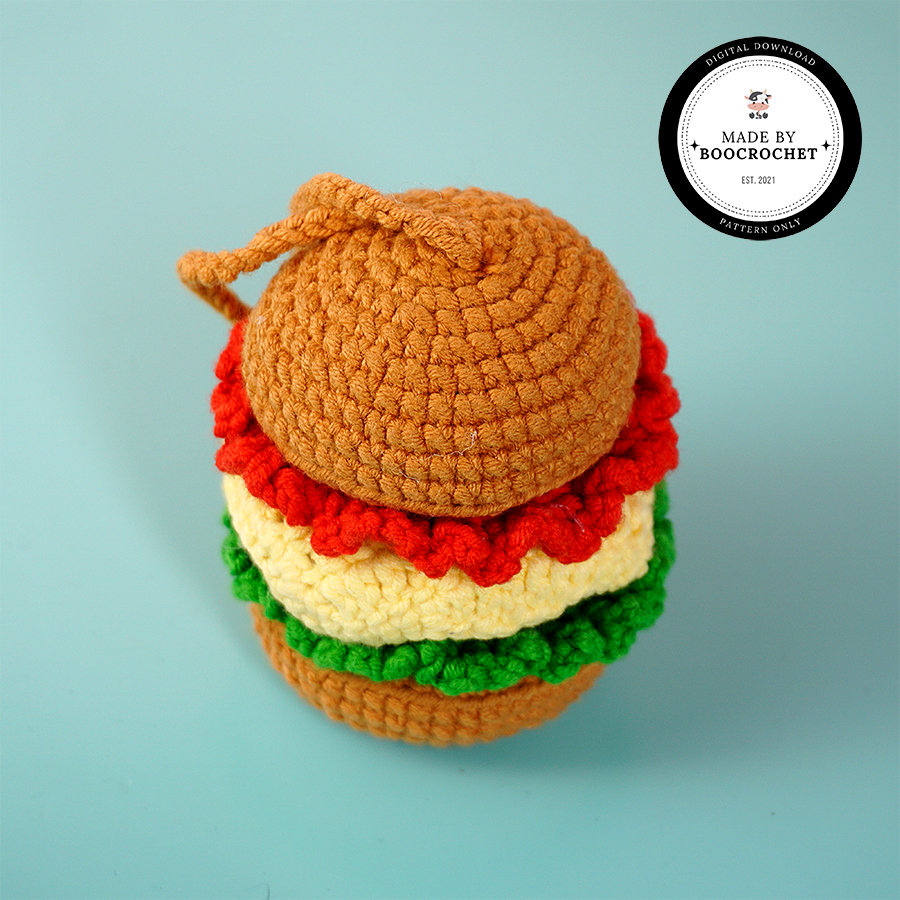 Hamburger Car Hanging Crochet Pattern Car Accessories Crochet Car Decor ...
