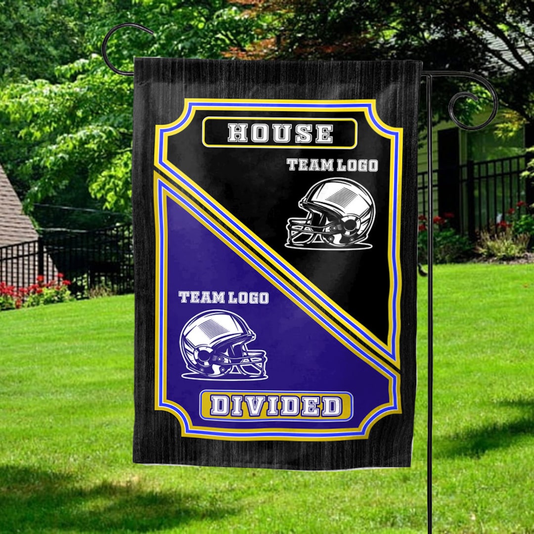 Custom Team House Divided Garden Flag/personalized House Divided ...