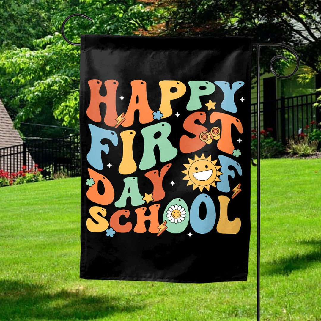 Back to School Garden Flag/teacher Flag/school Year Ready/back to ...