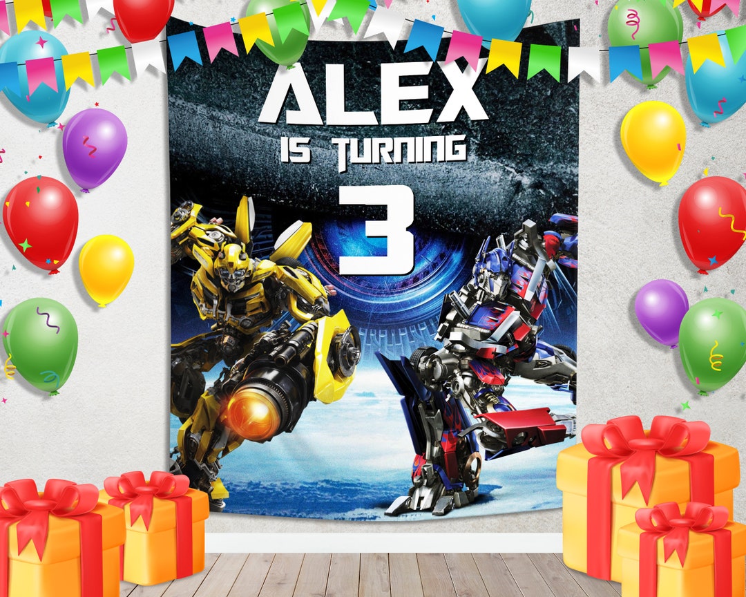 Transformers Birthday Party Backdrop/transformers Birthday Banner ...