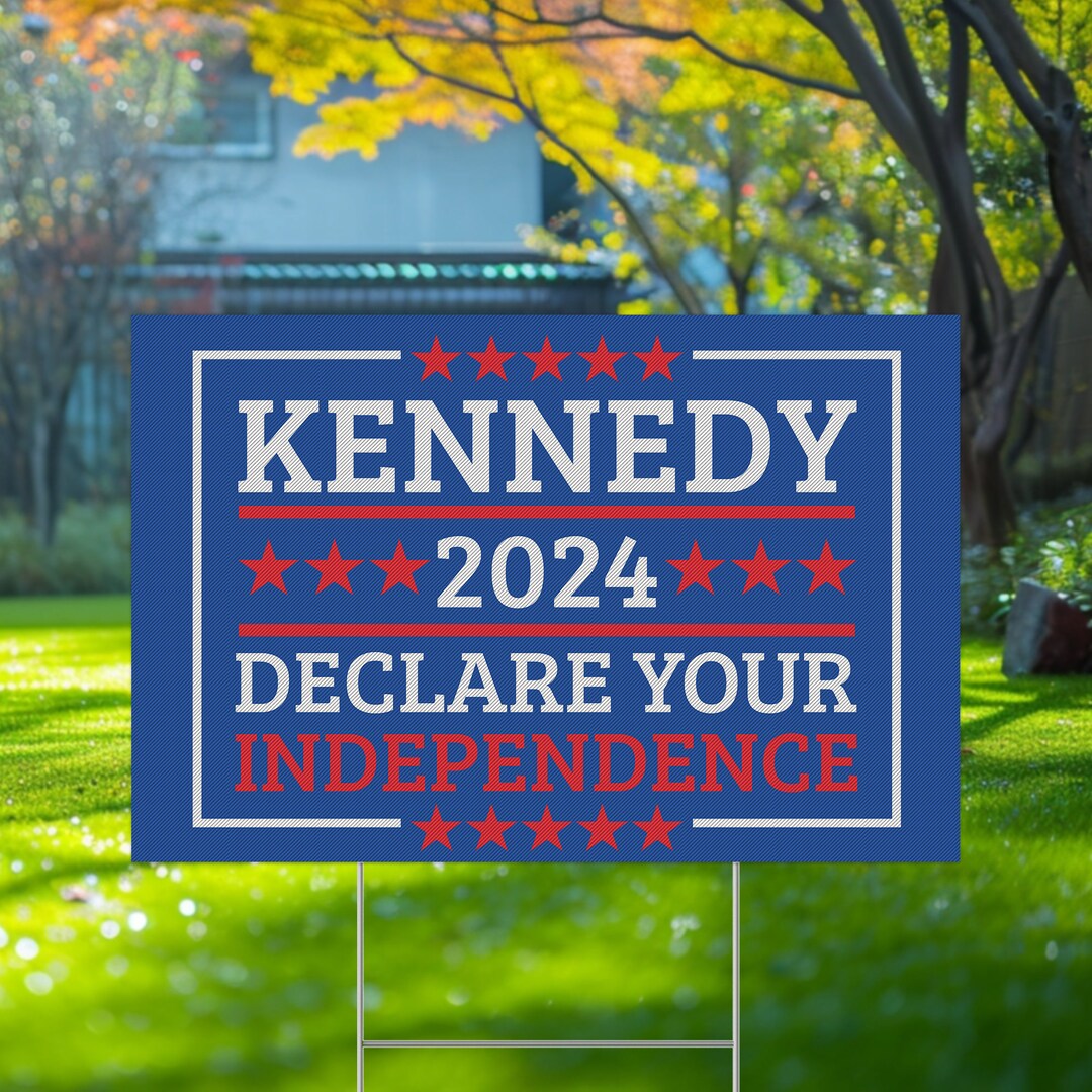 Kennedy 2024 Yard Sign/rfk Jr. Lawn Sign/robert F. Kennedy Jr. for ...