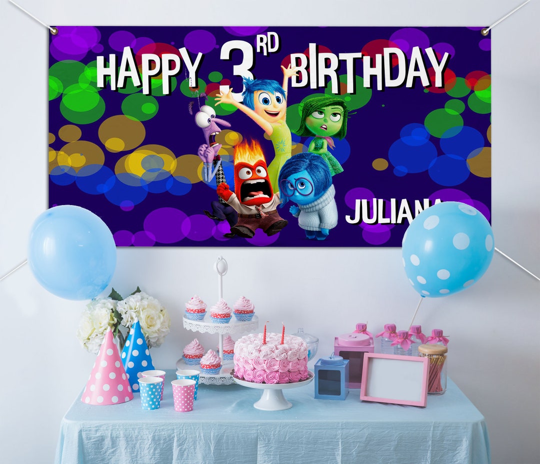 Inside Out Backdrop, Inside Out Birthday Party Banner Decoration - Etsy