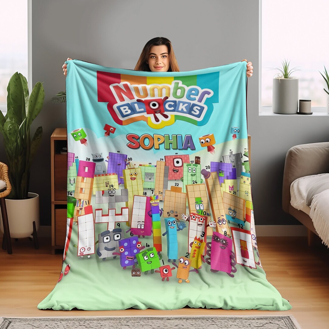 Personalized Numberblocks Blanket/numberblocks Fleece Blanket ...