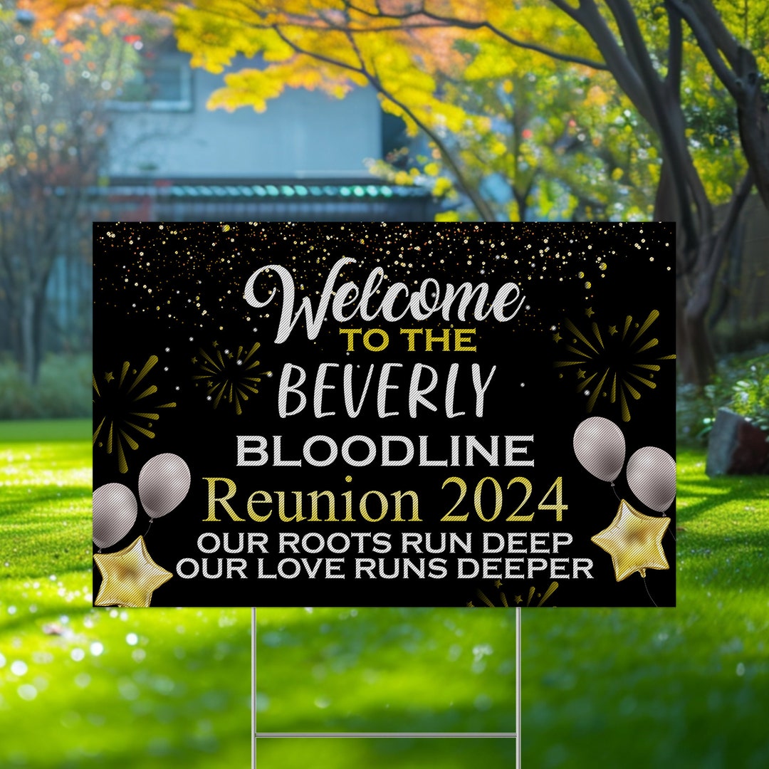 Custom Family Reunion Yard Sign With H Stake, Any Color, Any Text ...