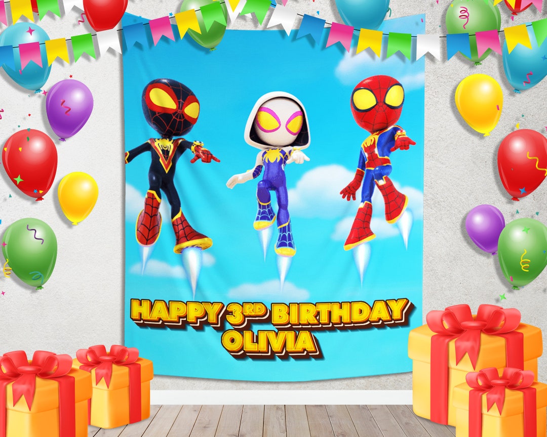 Spidey and His Amazing Friends Birthday Banner, Spidey Personalized ...