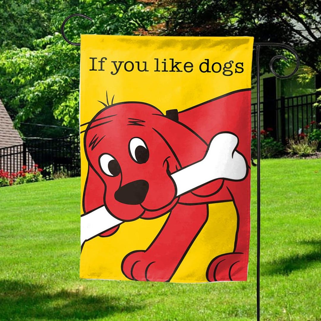Clifford the Big Red Dog Birthday Garden Flag, Welcome Garden Flag ...