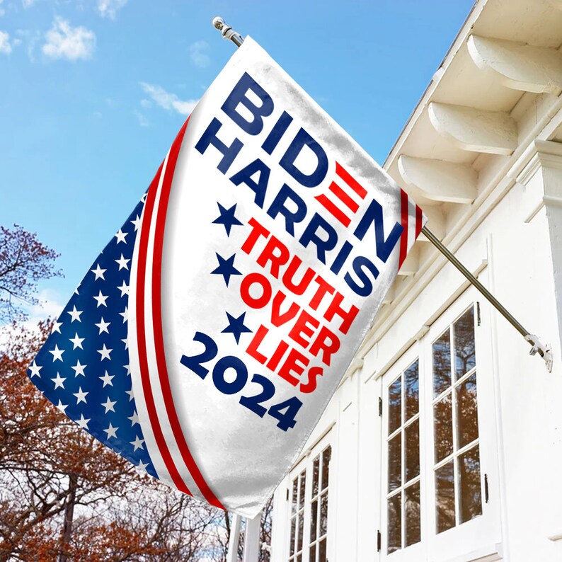 Biden Harris Truth Over Lies Flag, Biden Harris 2024 Flag, Biden for ...
