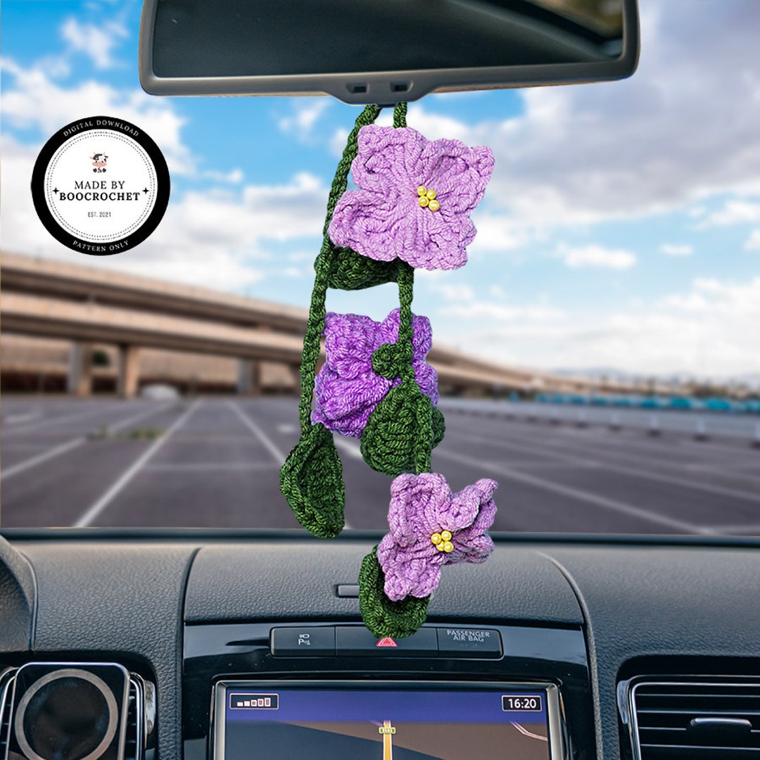 Cute Lilac Car Hanging Crochet Pattern Car Accessories Car Decor ...