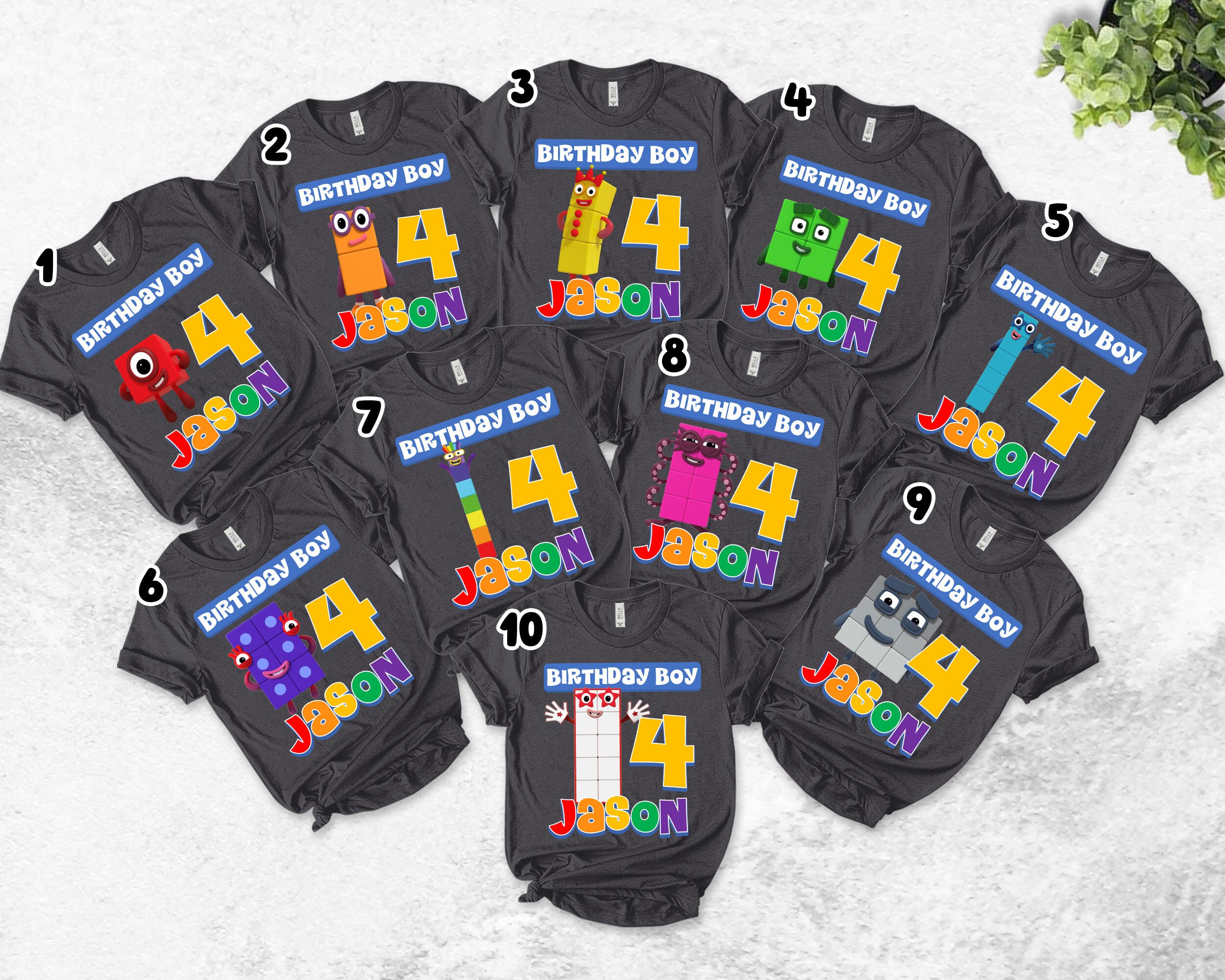 Numberblocks Shirt, Numberblocks Family Shirt, Numberblocks Birthday ...
