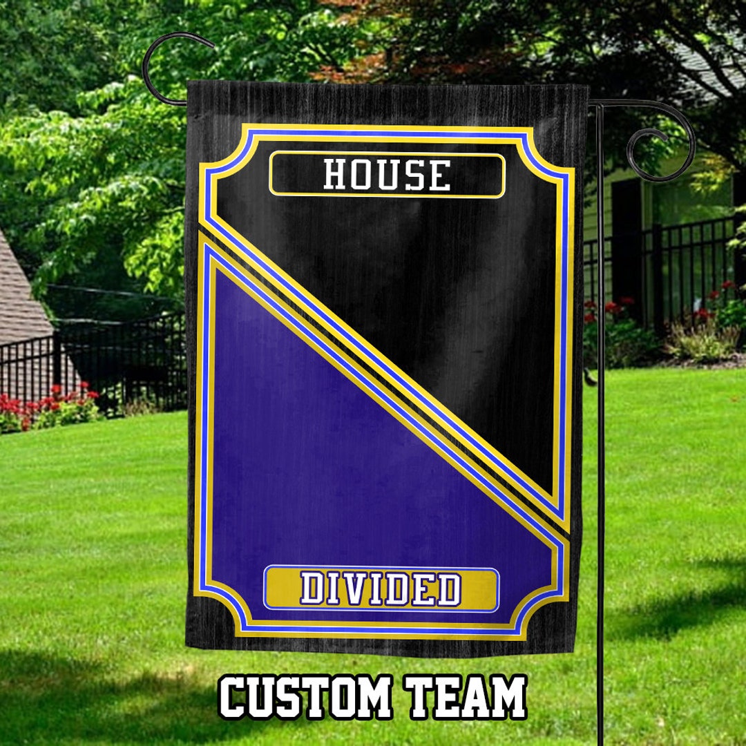 Custom Team House Divided Garden Flag/personalized House Divided ...