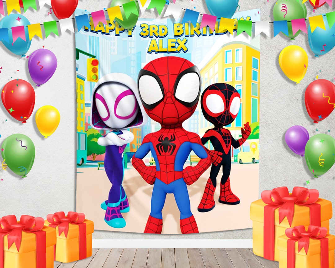 Spidey and His Amazing Friends Birthday Banner, Spidey Personalized ...