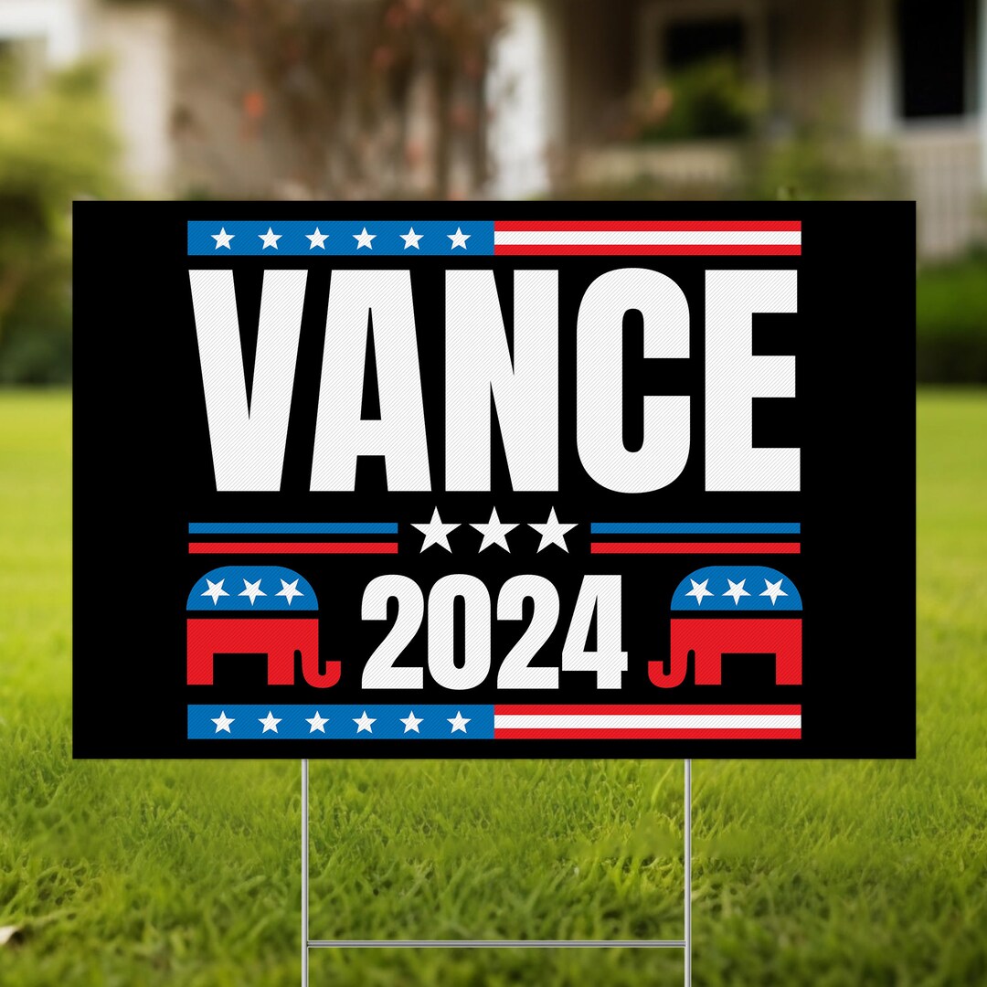 Trump Vance 2024 Sign, Vice President JD Vance Sign, VP Vance 24 Sign ...