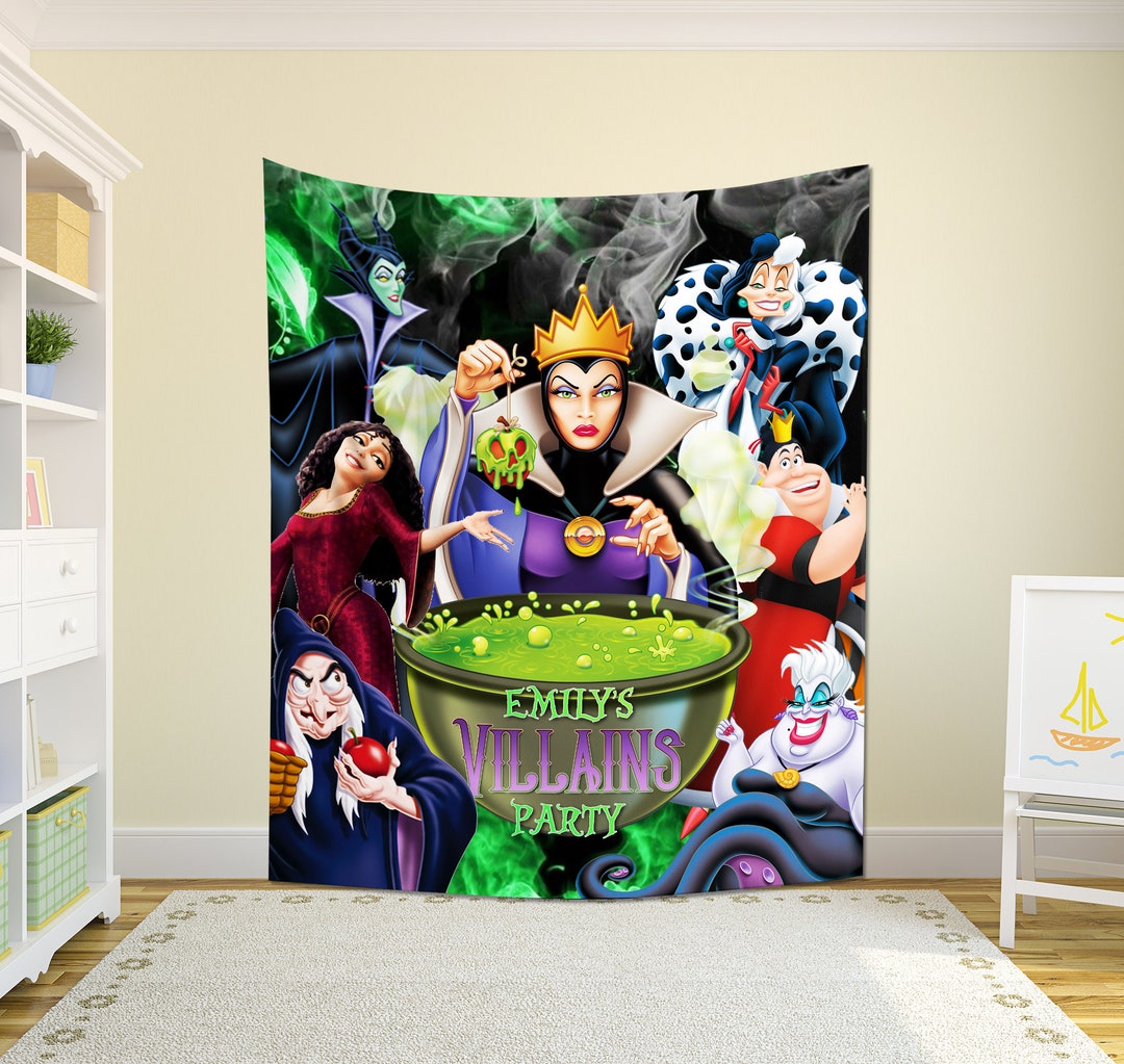 Disney Villains Party Banner/disney Villains Party Decor/disney ...