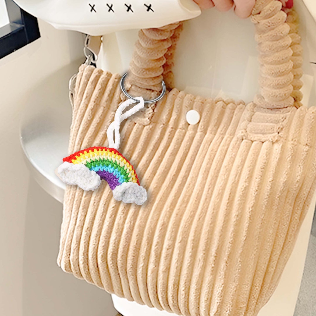 Rainbow Shaped Key Chain Crochet Pattern Amigurumi Crochet Keychain ...
