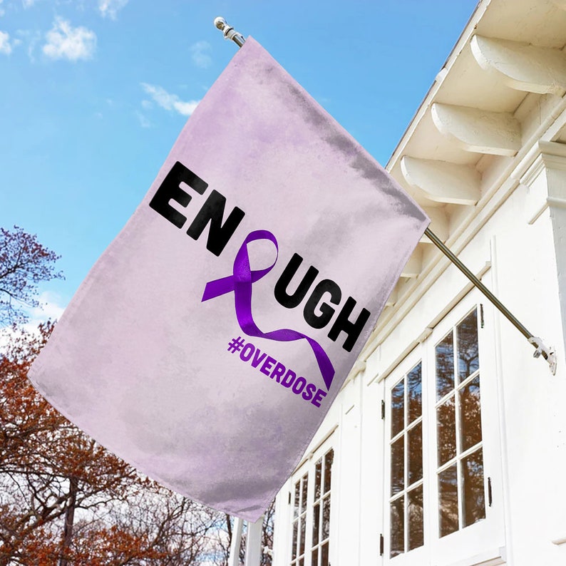 Overdose Awareness Garden Flags Yard Flag Vertical Double Sided Outdoor ...