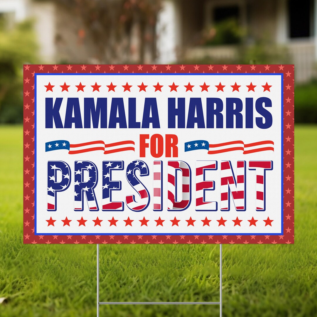 Kamala Harris for President Yard Sign, Kamala Harris 2024 Sign, Harris ...