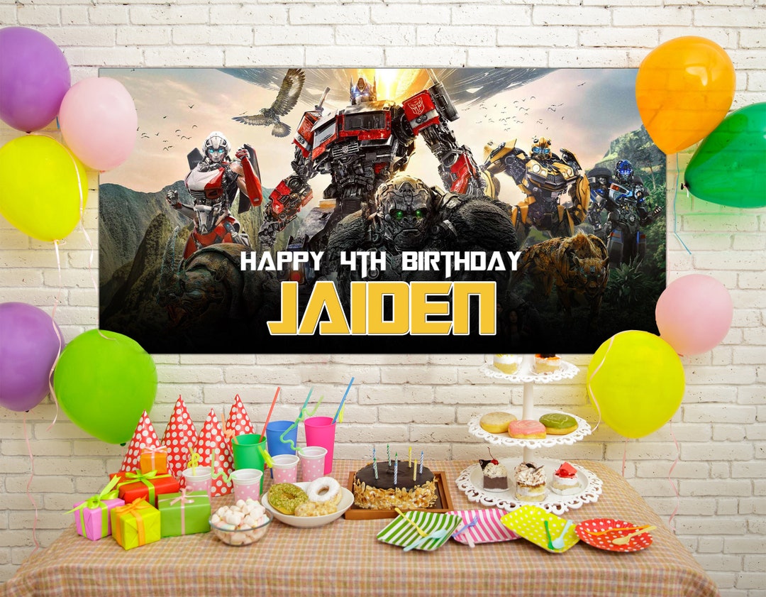 Transformers Birthday Banner, Transformers Personalized Birthday Banner ...
