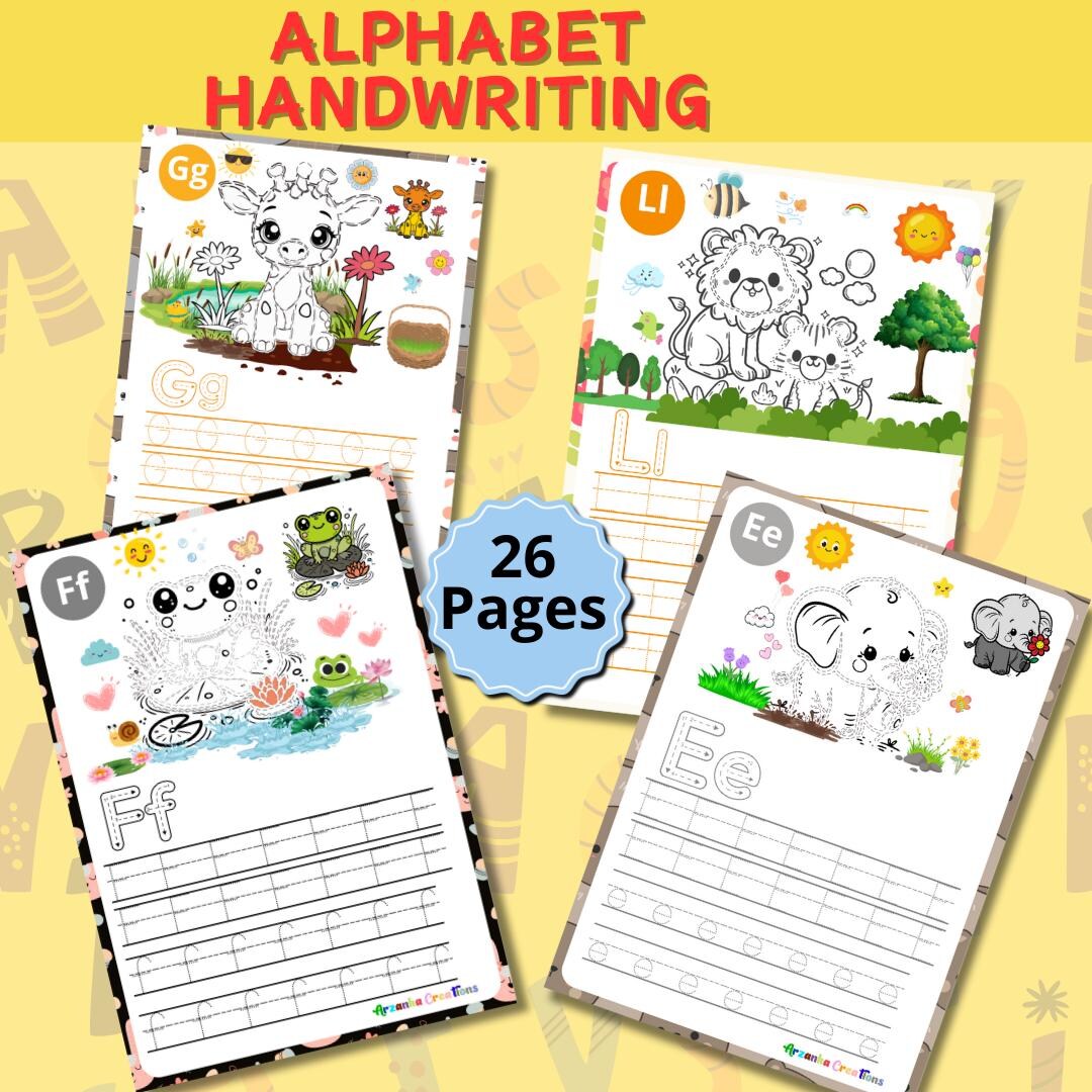Kids Handwriting Practice – Letter Tracing, Alphabet Tracing Worksheets ...