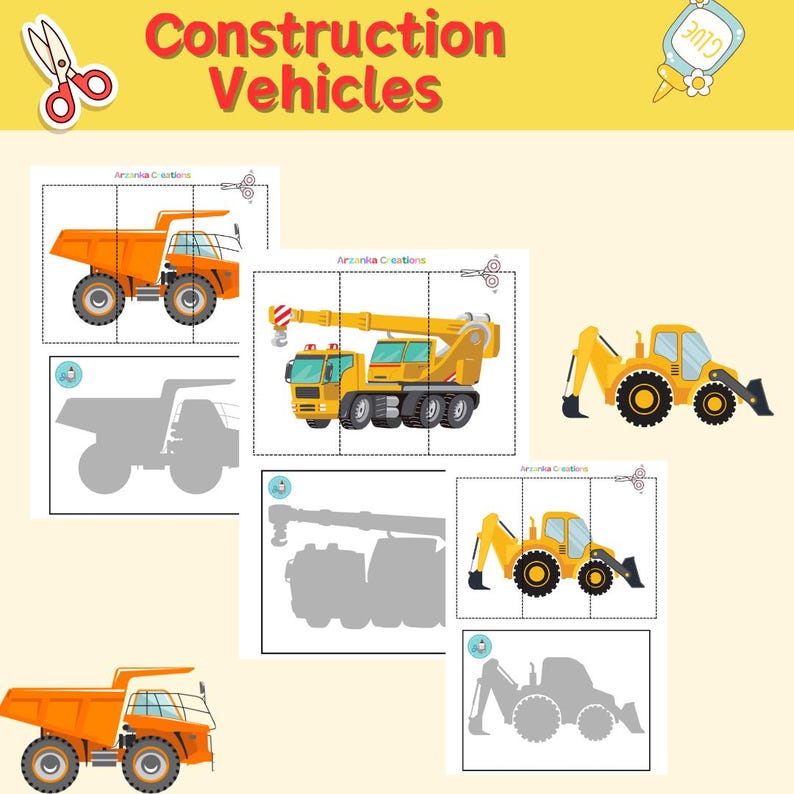 Construction Vehicle Worksheets, Printable Construction Vehicle ...
