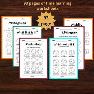 Telling Time Worksheets, Time Worksheets, Kids Time Activities, Clock ...