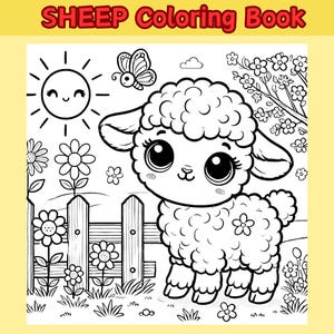 Kawaii Sheep Coloring Pages, Chibi Sheep Coloring Sheets, Adorable ...