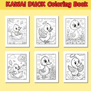 Duck Coloring Book, Duck Printable Coloring Book, Baby Duck Coloring ...