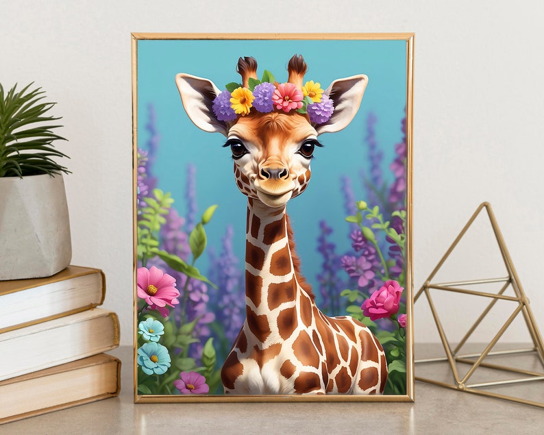 19 Pictures of Baby Giraffes Wearing Flower Crowns, Cute Baby Giraffes ...