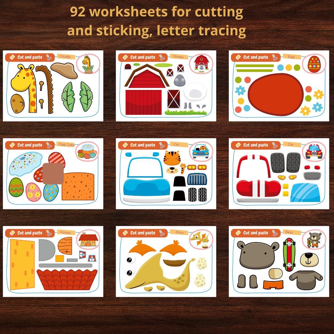 Scissors Worksheets, Cut and Paste Activities, Cut and Paste Printables ...