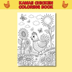 Farm Animal Coloring Page, Chicken Coloring Page, Chicken Coloring Book ...