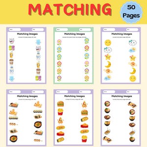 Matching Worksheet, Printable Matching, Kids Matching Activity ...