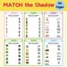 Shadow Matching Worksheet, Printable Shadow Match, Shadow Matching Game ...
