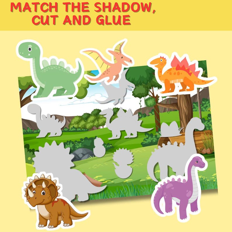 Shadow Matching Puzzles, Cut and Paste Activities, Matching Puzzles for ...