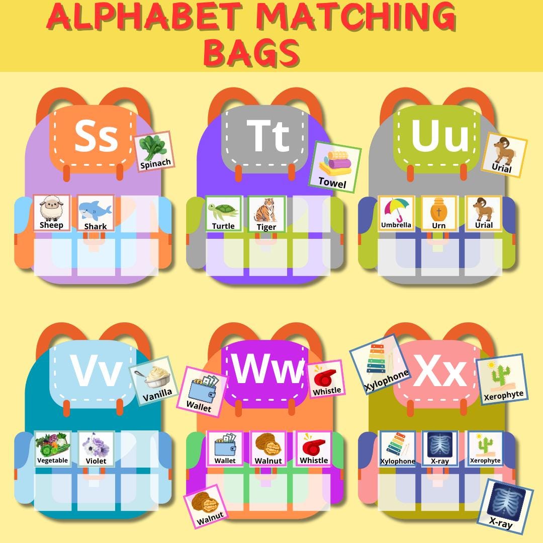Alphabet Match, ABC Printable, Kids Worksheet, Learning ABC, ABC Match ...