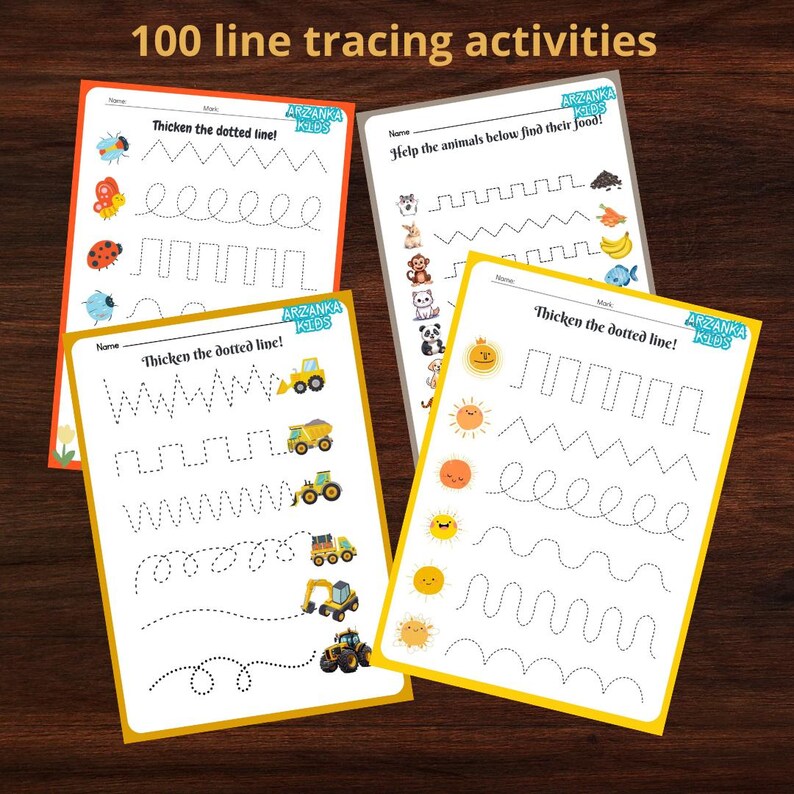 Printable Line Tracing Worksheets for Kids, Kids Writing & Tracing ...
