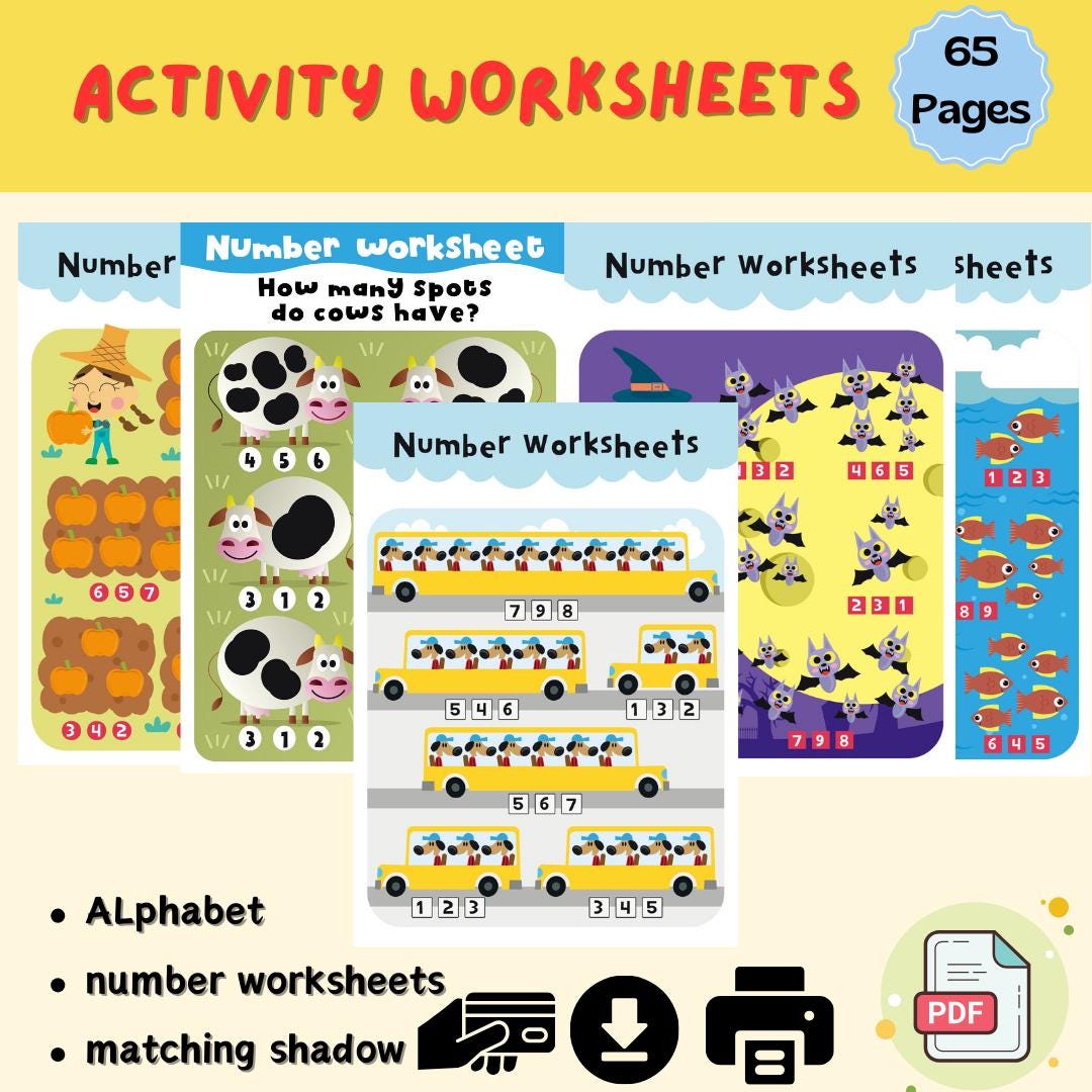 Alphabet Recognition Worksheets, Match Shadow Worksheets, Writing ...