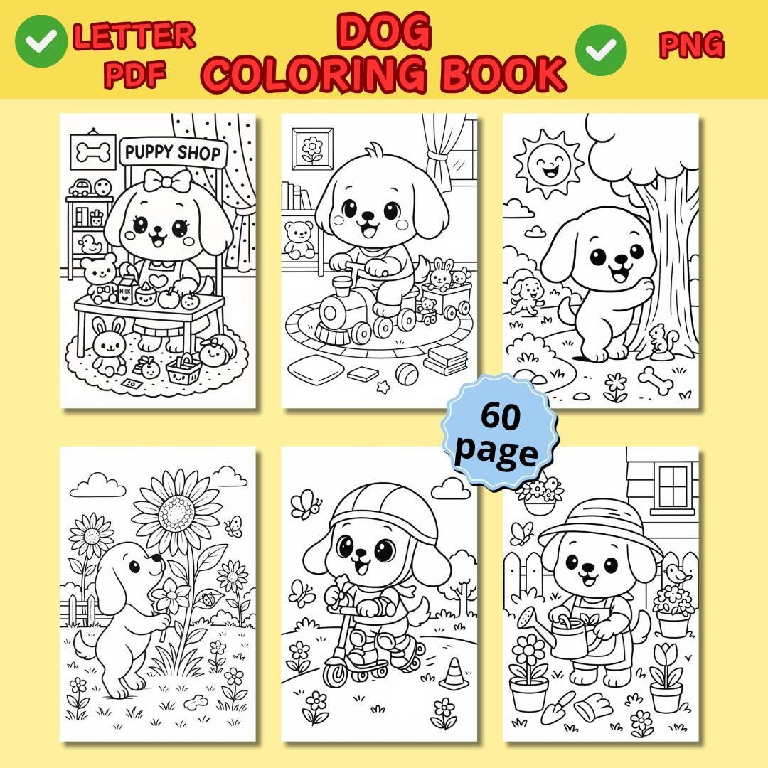 60 Kawaii Dog Coloring, Puppy Coloring Pages, Kids Dog Coloring, Dog ...