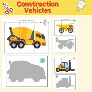 Construction Vehicle Worksheets, Printable Construction Vehicle ...