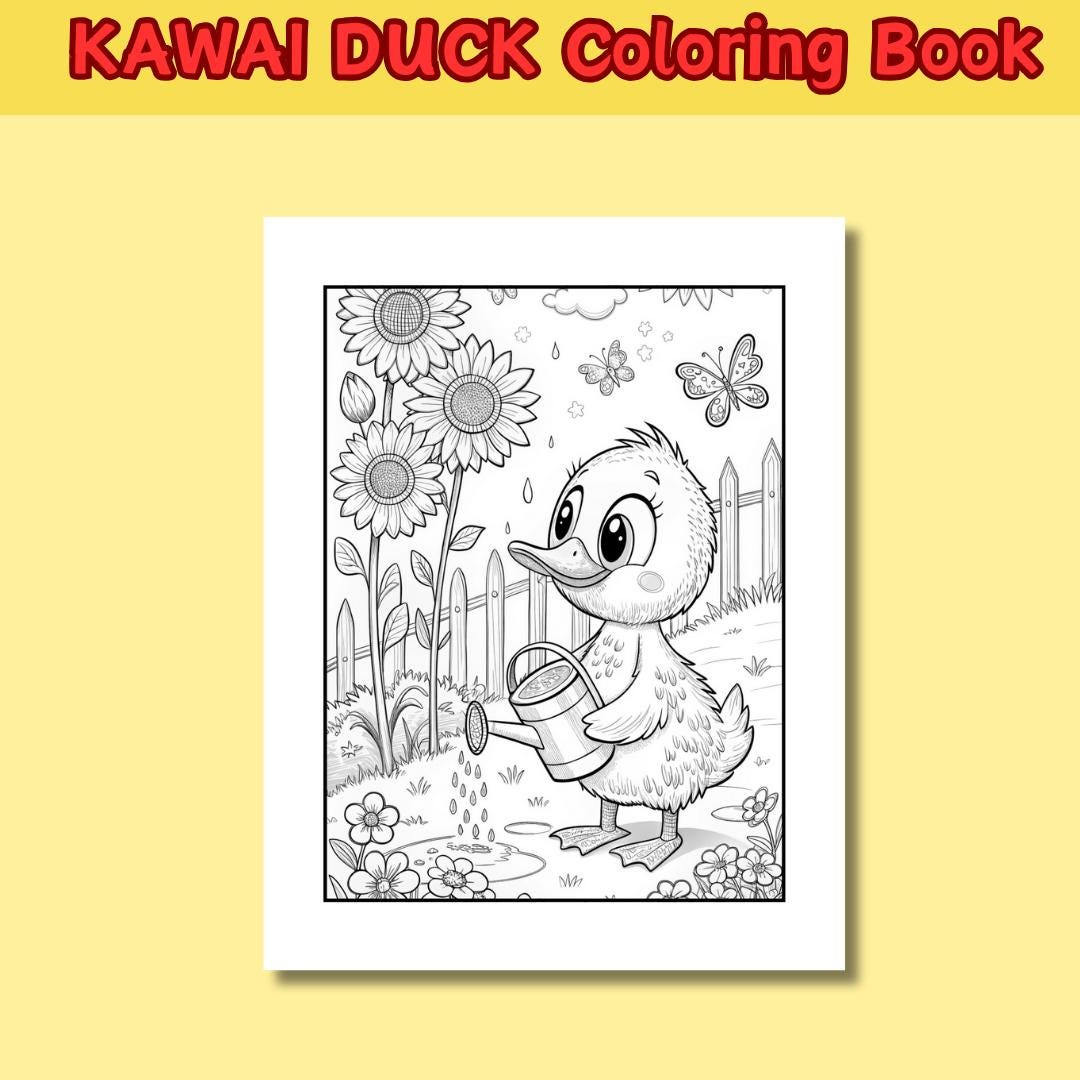 Duck Coloring Book, Duck Printable Coloring Book, Baby Duck Coloring ...