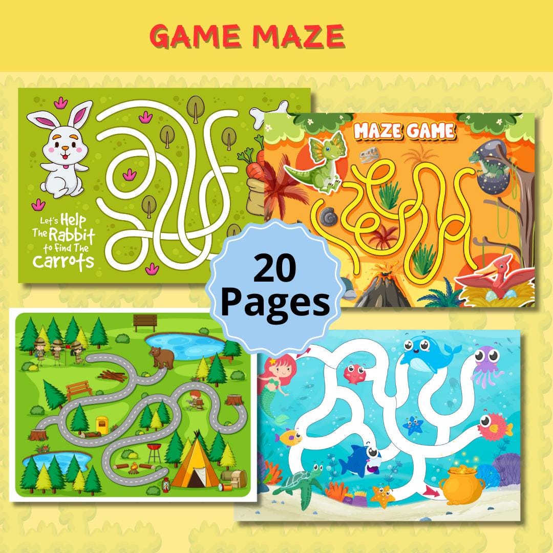 Maze Game for Kids, Toddler Maze Puzzle, Maze Learning Toy, Kids Maze ...