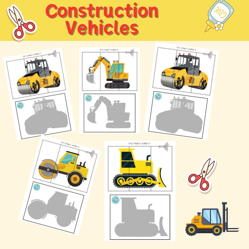 Construction Vehicle Worksheets, Printable Construction Vehicle ...