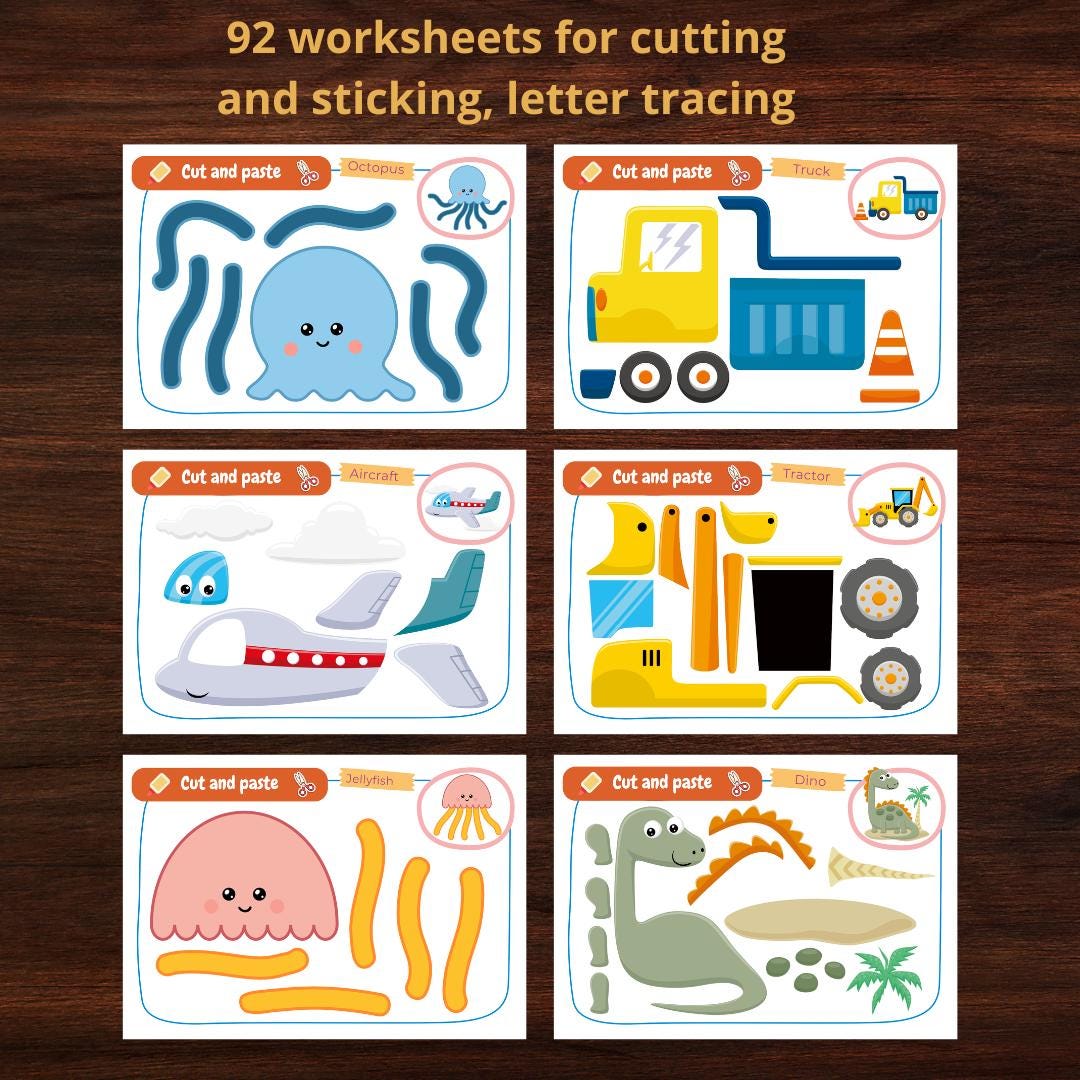 Scissors Worksheets, Cut and Paste Activities, Cut and Paste Printables ...
