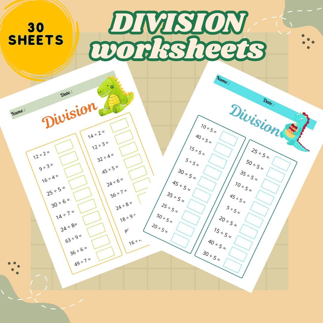 Division Worksheets, Math Division Activities, Math Worksheets ...