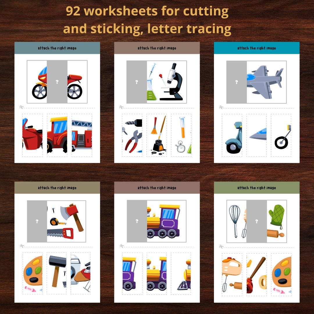 Scissors Worksheets, Cut and Paste Activities, Cut and Paste Printables ...