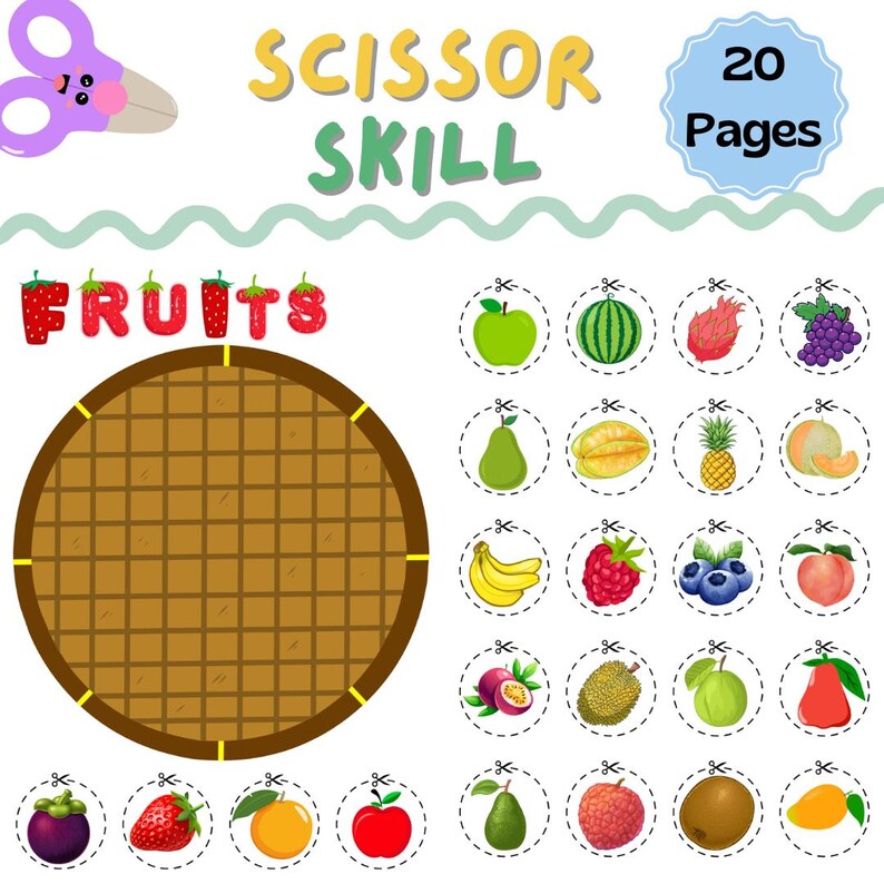 Kids Cutting Practice, Printable Cutting Activities, Toddler Scissors ...